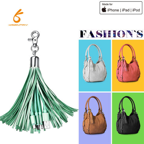 Buy Wholesale China Custom Tassel Keychain Multi Universal Charger ...