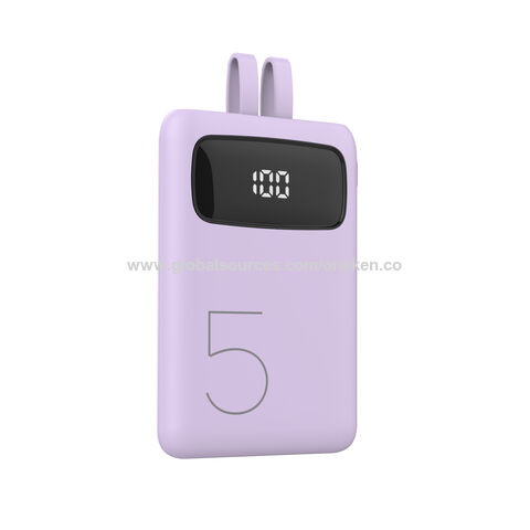Buy Wholesale China Ultra Compact 5000mah Built-in Cable Power Banks ...