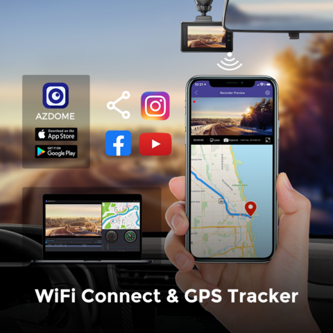 Buy Wholesale China Azdome M27s Dash Cam Duel 1080p Front And Rear Cam ...