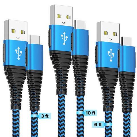 Buy Wholesale China Usb Type C Charger Fast Charging Cable 3/6/10ft 3 ...