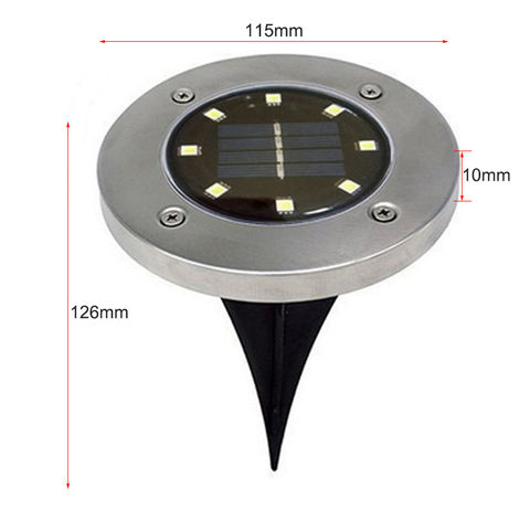 Buy Wholesale China Outdoor Solar Disc Light ,8 Led Garden Disk Light ...