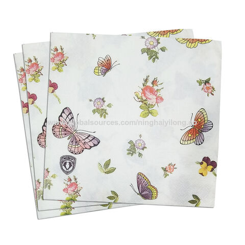 Custom Printed Colored Paper Dinner Pocket Napkins - Wholesale China ...