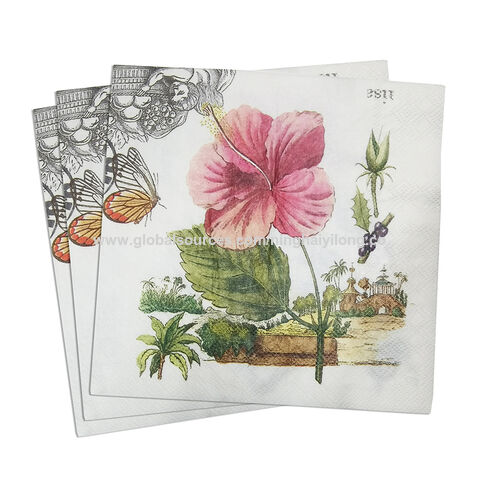 Custom Printed Cocktail Napkin For Restaurant Lunch Paper Napkin Color ...