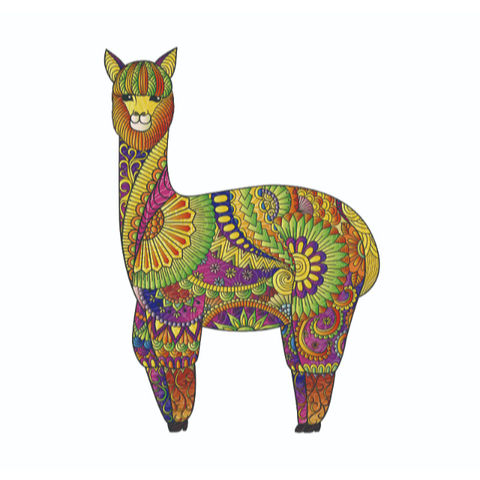 Buy Wholesale China Wooden Toys Alpaca Animal 2d Puzzle For Kids ...