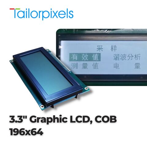 192×64 Lcd, Graphic Lcd, Monochrome Lcd, Industrial Lcd, Sbn6400g-d ...