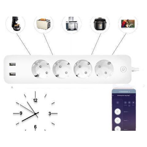 Tuya Wifi Smart Strip With Power Metering, Works With Alexa Echo,google ...