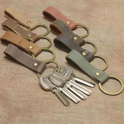 Buy Wholesale China Al1007 Leather Keychain Crazy Horse Fashion Bulk ...