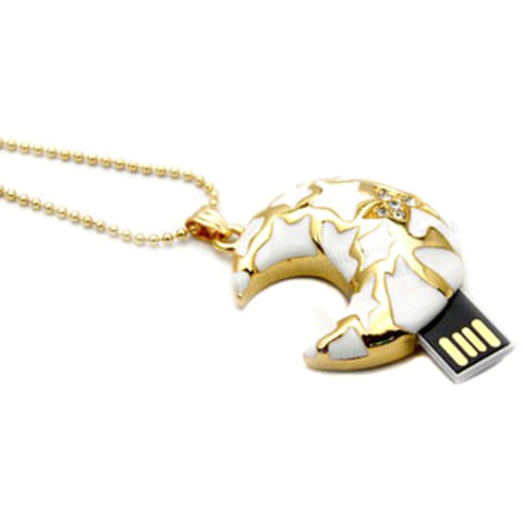 Buy Wholesale China Crystal Diamond Moon-shaped Usb Flash Drive, 64mb ...