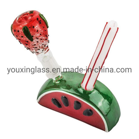 Watermelon Shaped Glass Water Pipes With Red Glass Bowl And Decals ...