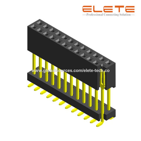 Buy China Wholesale 2.54mm Pitch Dual Row Smt Board Spacer Type, 36 Pin Female Header Connector ...