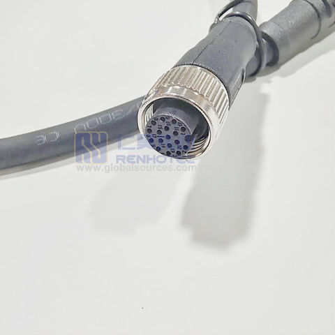Buy Wholesale China Waterproof M12 Cable Assemblies Wire Connector 17 Pin For Industrial Use ...