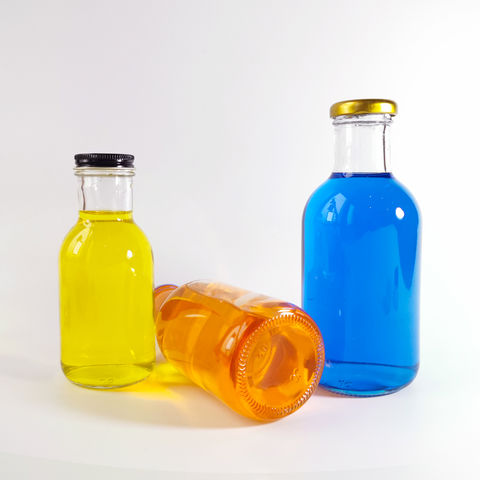 Buy Wholesale China 250ml 350ml 500ml Clear Glass Boston Round Juice ...