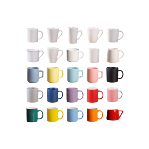 Custom Modern Simple Multiple Colour Ceramic Mugs 11oz Ceramic Coffee ...