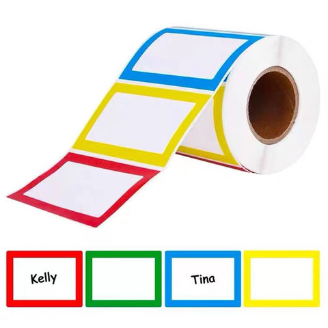 Buy Wholesale China Adhesive Labels Blank Color Name Stickers Home ...