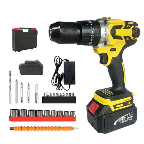 21v 4.0ah/6.0ah 3 In 1 Battery Power Cordless Impact Brushless Drill ...