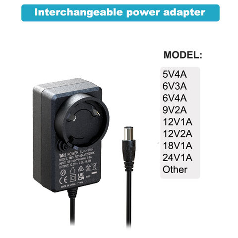 Buy Wholesale China Hot Sale Interchangeable Power Adapter 24w 500ma 1a ...