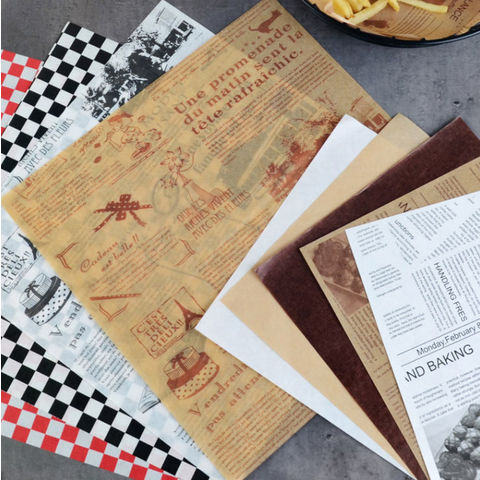 Black White Burger Picnic Liners Suiwen Summer Wax Paper Sheets - 150 ...