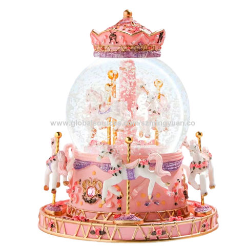 Buy Wholesale China Pink Music Box Carousel For Mother Birthday Gift ...