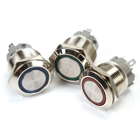 12/16/19/22 Mm Momentary Latching Illuminated Metal Push Button Switch ...