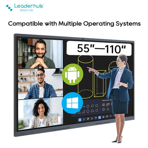 Buy Wholesale China Leaderhub Digital Whiteboard 4k Display 65 75 86 Inch Interactive Flat Panel ...