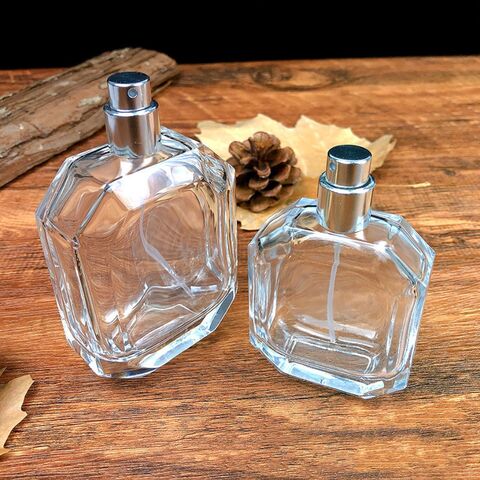 Hot Sale Black Clear White Square Glass Perfume Bottle 30 50 100ml ...