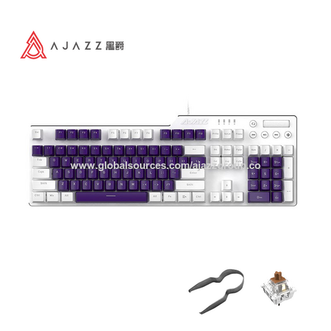Buy Wholesale China Ajazz Ak35i-diy-wh&purple 104 Keys Hot-swap Gaming ...