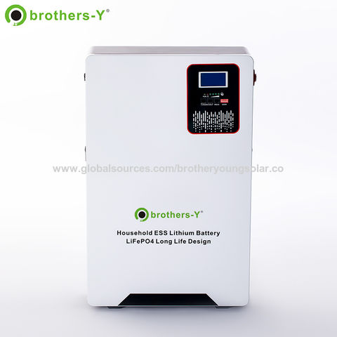 By Battery Powerwall Wall Mounted 48v 51.2v 100ah 200ah Lifepo4 Lithium Battery 5kwh 10kwh Solar ...