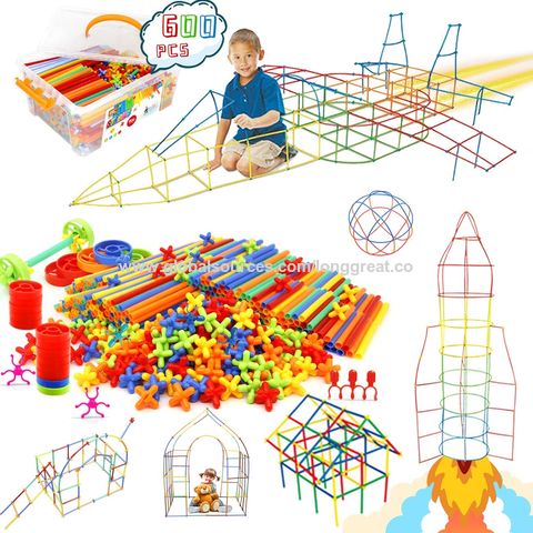 Buy Wholesale China Straw Constructor Building Toys 600pcs Straw Toy Interlocking Plastic Toys ...