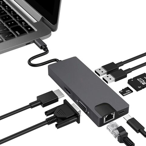 Buy Wholesale China Aluminum 8 Port Type C Hub 8 In 1 Gray Usb Hub 3.0 ...