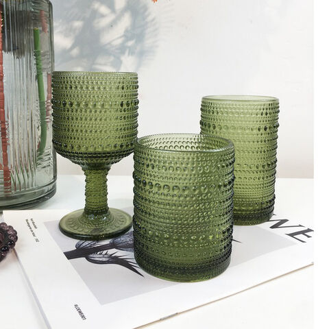 Buy Wholesale China Beaded Amber Drinking Glasses Set Of 6-10 Oz ...