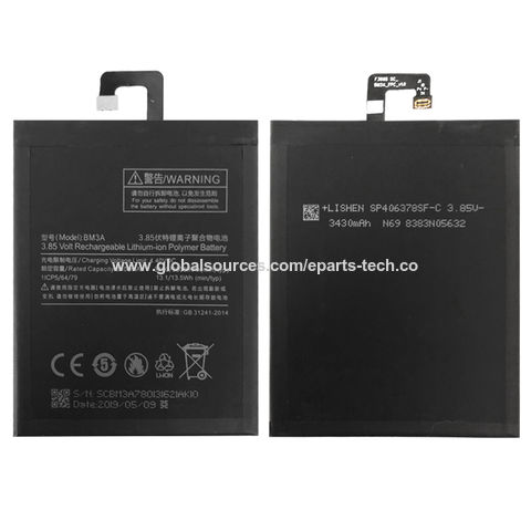 Buy Wholesale China 3.85v 3500mah Polymer Mobile Phone Battery Mi Note3 ...