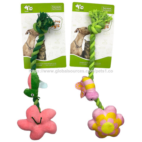 Oem Design Plush Flower Dog Toy With Mini Insect Toys And Cotton Ropes ...