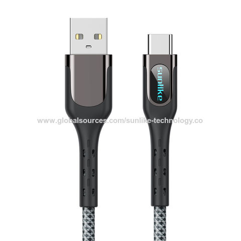 Buy Wholesale China Sunlike Led Logo Cable,usb A-c; Usb C-c Two Style ...