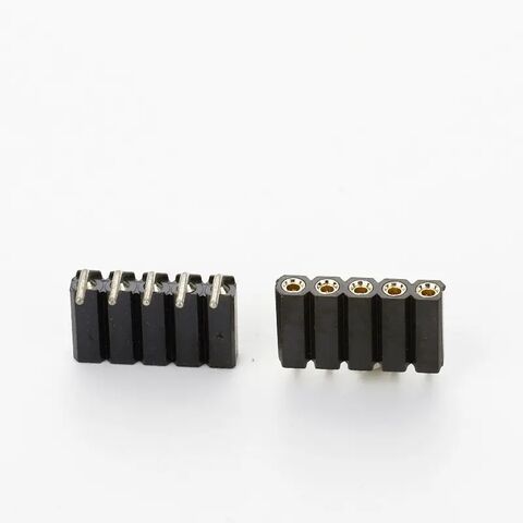 Buy Wholesale China Professional Manufacturer Of 2.54mm Pitch Female Round Pin Right Angle Dip ...