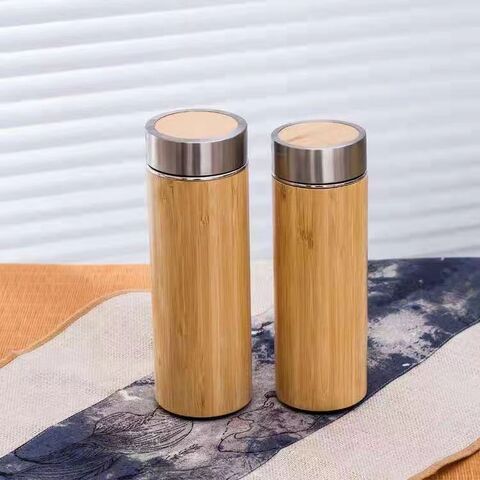 500ml Stainless Steel Double Wall Vacuum Bamboo Thermos Bottle - Expore ...