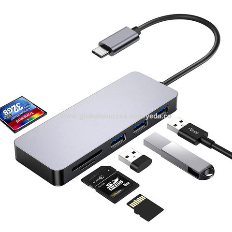 Buy Wholesale China Oem 6 In 1 Usb C Hub To Usb 3.0 Hub Sd/tf/cf Card ...