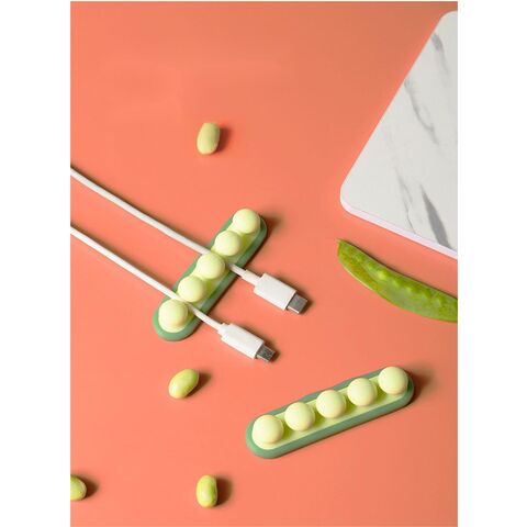 Buy Wholesale China Cartoon Silicone Robber Pea-shape Cable Holder Car ...