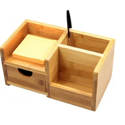 Buy China Wholesale Multifunctional Bamboo Desk Organizer With Drawer ...