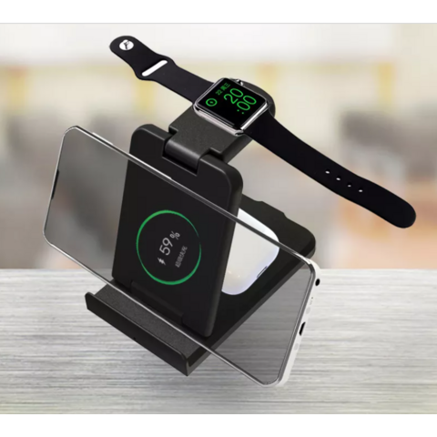 3 In 1 Multi Function Folding Wireless Phone Charge For All Charging ...