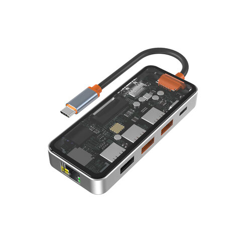 Buy Wholesale China 8 In 1 Usb C Hub Transparent Dock 6 In 1 Usb C Hub ...