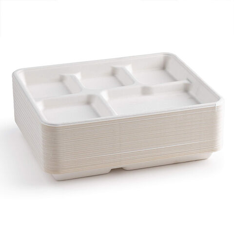 Custom Paper Plate 5 Compartment Plates Disposable Paper Plate Eco ...