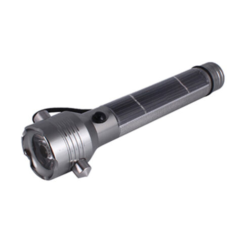 Buy Wholesale China Portable Solar Led Flashlight With Logo & Police ...