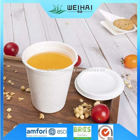 Buy Wholesale China Biodegradable Drinking Cup Bleached White Paper ...