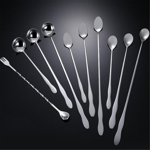 Buy Wholesale China Stainless Steel Cutlery Gourd Long Handle Round Ice ...
