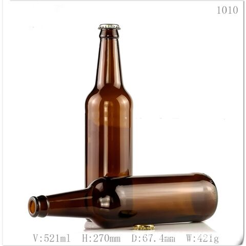 500ml Amber Color Glass Bottle With Al Cap For Beer Bottle, Amber Beer ...