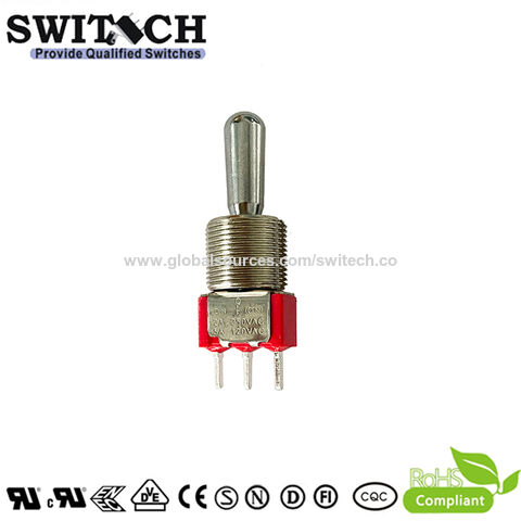 Buy Wholesale China Switech Toggle Switch 1 Way 3 Pins Metal Momentary ...