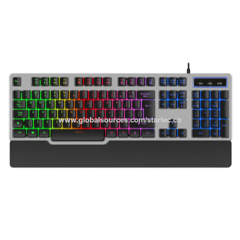 Buy Wholesale China Full Size Rainbow Light Gaming Keyboard Ergonomic ...