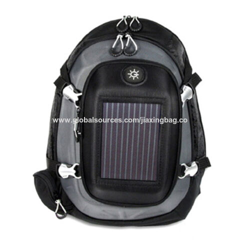 Buy Wholesale China Outdoor Waterproof Solar Backpack, Made Of 16oz ...