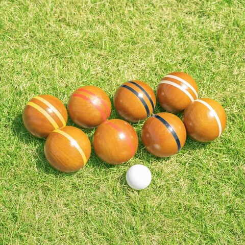 Buy Wholesale China Hardwood Bocce Ball Set With 8 Wooden Balls&white ...