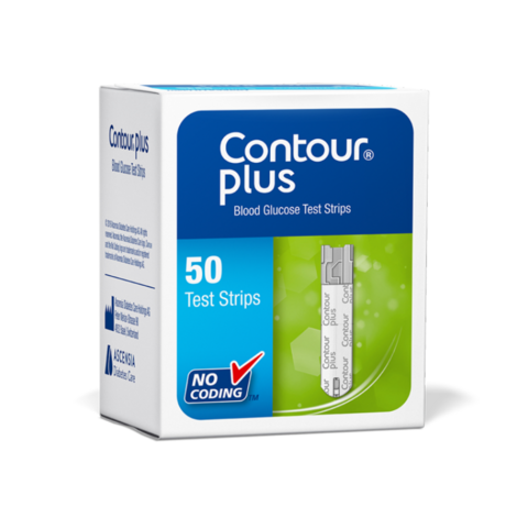 Contour Plus 50 Test Strips, Contour Plus Strips, Glucose Strips ...